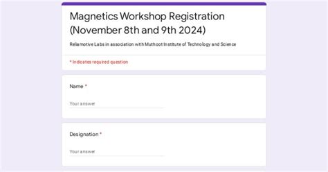 Sadeep Sasidharan On Linkedin Magnetics Workshop Registration