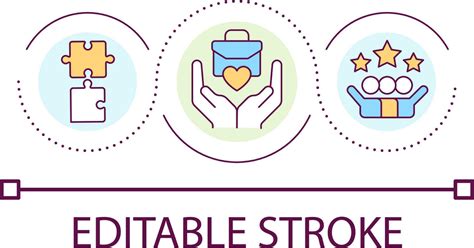 Warm Company Culture Loop Concept Icon Equality And Diverse Workplace