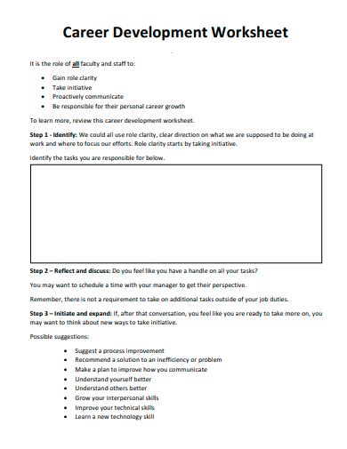 Free 30 Development Worksheet Samples In Pdf Ms Word
