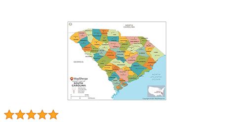 South Carolina Map With Cities Names