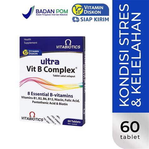 Jual Vitabiotics Ultra Vitamin B Complex 1 Box Isi 60 Untuk Memelihara Kesehatan Tubuh Shopee