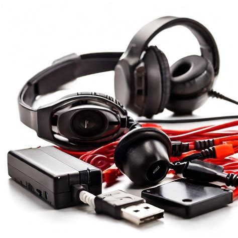 Computer Accessories Isolated On A White Background Premium Ai