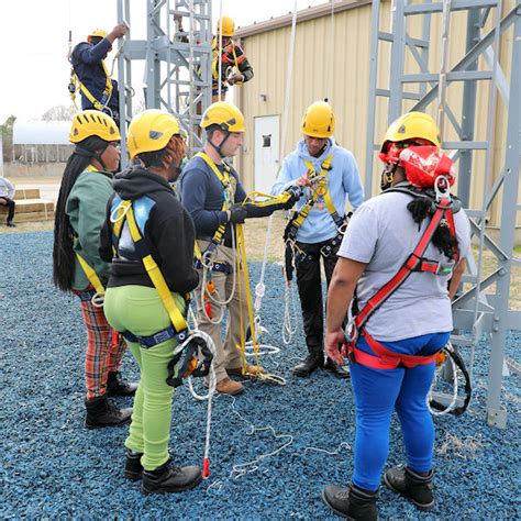 Workers Receiving Hand On Fall Protection Training