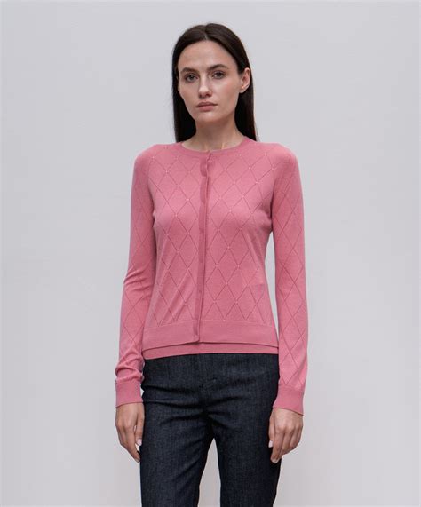 Max Mara Рожевий кардиган Vandea з вовни і шовку з кристалами Vandea купити в Symbol