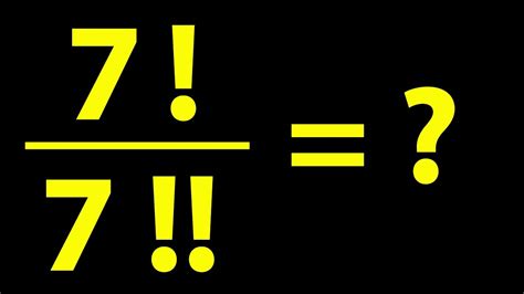 A Nice Algebra Problem Double Factorial Youtube