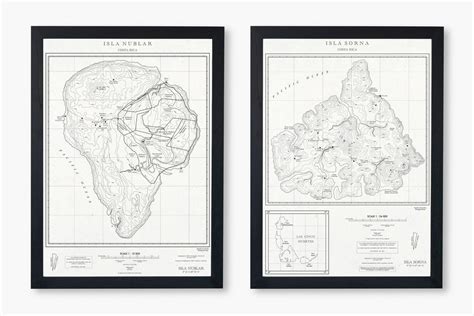 Jurassic Park Map Minimalist Poster Isla Nublar Movie Film Etsy