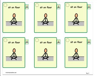 Task Card For Visual Schedules Sit On Floor Criss Cross Applesauce