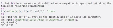 Solved Let X Be A Random Variable Defined On Chegg