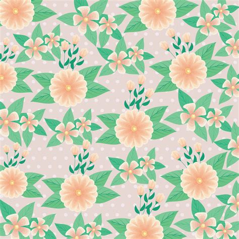 Flowers And Leafs Pattern 11253474 Vector Art At Vecteezy
