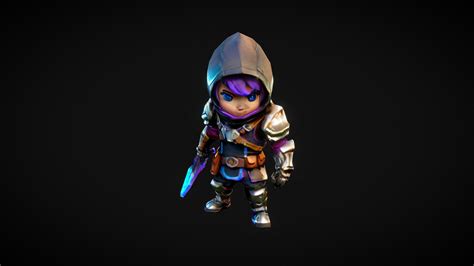 Chibi Hero Fierce And Resourceful In A Robed O Download Free 3d Model By Klrxyz 847b723