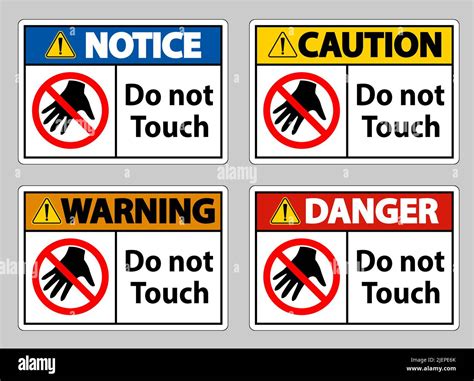 Do Not Touch And Please Do Not Touch Sign Stock Vector Image And Art Alamy