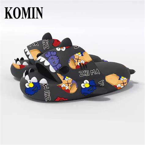 Jual Komin Sandal Hiu Pria Dewasa Sesame Street Sendal Shark Sandal