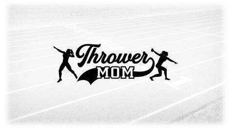 Sports Clipart Black Track And Field Word Thrower Swoosh And Mom With