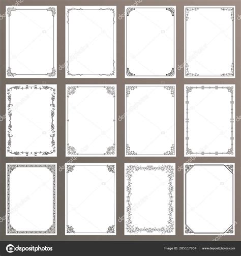 Frames Decorative Rectangle And Borders Set Stock Vector Image By ©mariabo2015 285117904