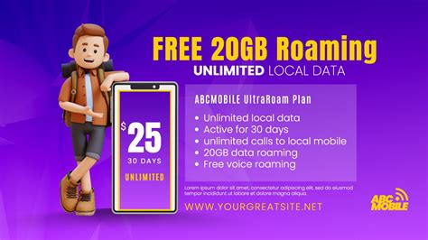 Phone Data Roaming Package Promotion Ad Template For Twitter Post 39923306 Template