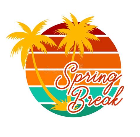 Spring Break Graphic Design T Shirt Background Happy Spring Break With