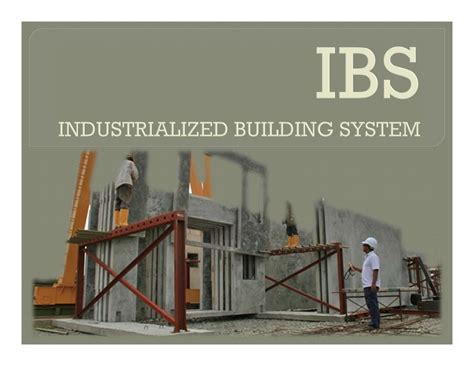 Lecture 1 Ibs Notes About Ibs Introduction Ibs Type Classification A Precast Components B