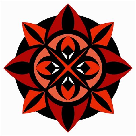 Premium Vector Symmetrical Pattern Vector Illustration