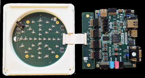 7 photograph of the table top microphone array prototype here the