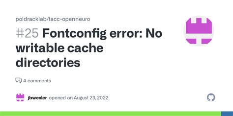 Fontconfig Error No Writable Cache Directories Issue Poldracklab Tacc Openneuro GitHub