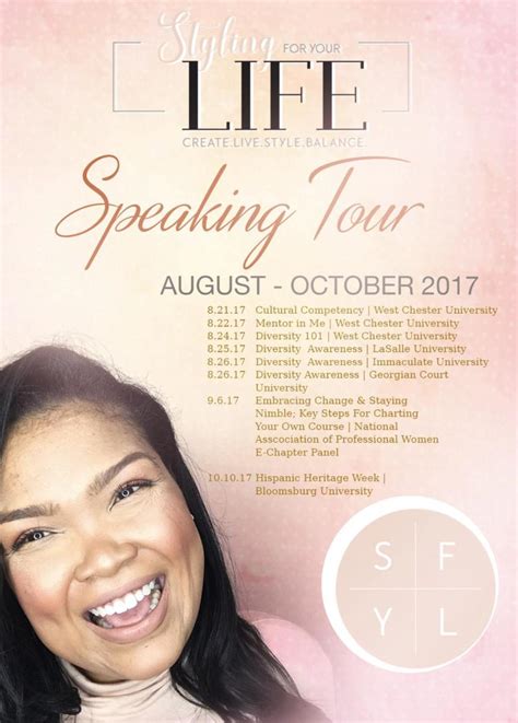 Follow Me On My Speaking Tour For More Information On How To Book Me