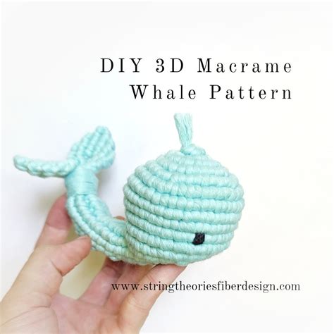 DIY Pattern Macrame D Sculpture Whale Instructions Macrame Tutorial PDF Learn Macrame How To