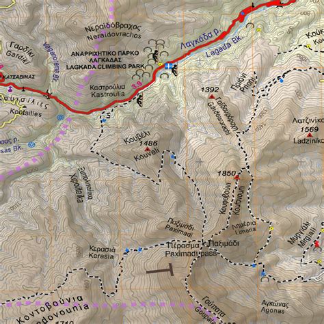 Mt Taygetos Peloponnese Map By Anavasi Editions Avenza Maps