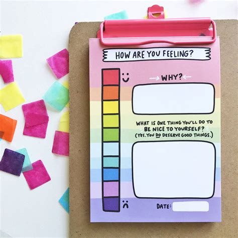 my mood tracker notepad by angela chick