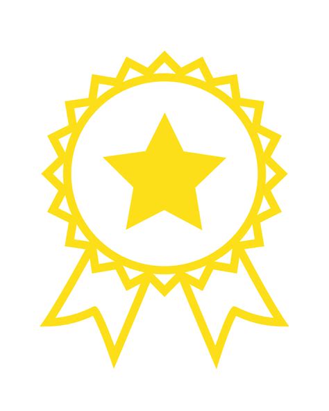 Yellow Star Badge Award Symbol Icon 16349273 Png