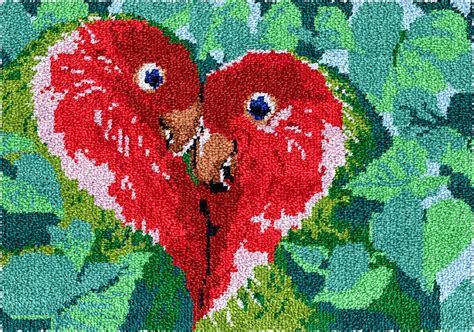 Tropical Affection Diy Latch Hook Rug Making Kit For Adults Latch