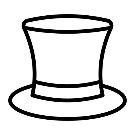 Top Hat Line Icon Design 44054434 Vector Art At Vecteezy