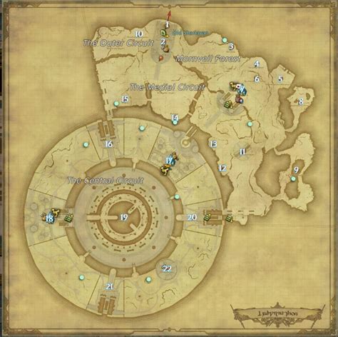 Ffxiv Endwalker Aether Currents Thavnair Map Locations Coordinates
