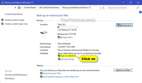 Turn On Or Off Schedule For Windows Backup In Windows 10 Tutorials