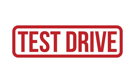 Test Drive Rubber Stamp Red Test Drive Rubber Grunge Stamp Seal Vector