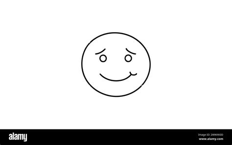 Smiling Face With Smiling Eyes Emoticon Line Icon Outline Vector Sign Linear Style Pictogram