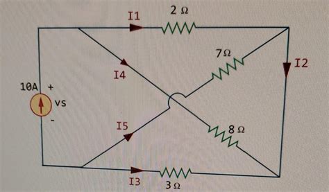 solved find the branch currents i1 i2 i3 i4 i5 and the