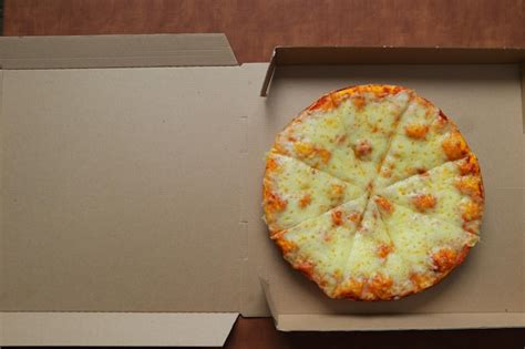 Premium Photo Cheese Pizza In Open Box