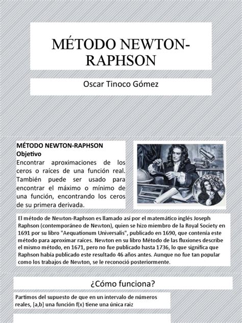 Método Newton Raphson Otg Pdf Conceptos Matemáticos Algoritmos