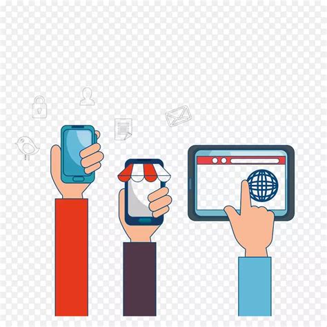 卡通电子放心购物的psd分层png图片素材下载图片编号7366543 Png素材网