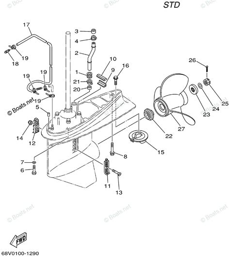 Yamaha Outboard 2002 Oem Parts Diagram For Lower Casing Drive 2 F115