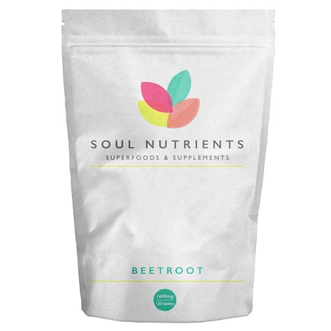 Beetroot Tablets 1600mg 120 Tablets Soul Nutrients
