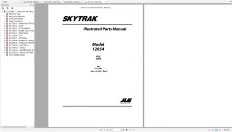Jlg Skytrak Telehandler 12054 Operation Service And Parts Manuals