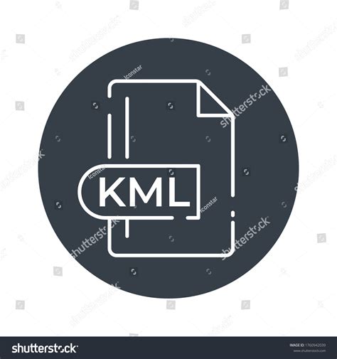 Kml Icon Kml File Format Extension Filled Icon Royalty Free Stock