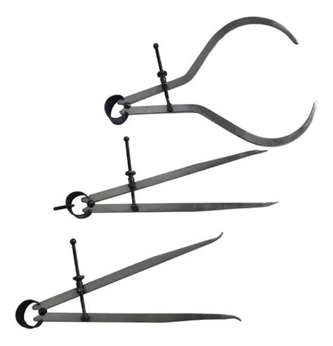 Kit Compassos 12 Pol Mecânico Ponta Reta Interno E Externo Parcelamento Sem Juros