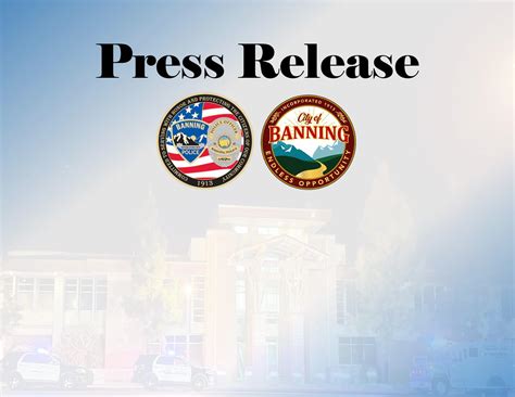 On 10 24 2023 At Banning Police Department Facebook