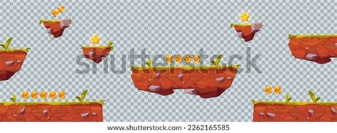 Cartoon 2d Vector Isolated Floating Platform Stock Vector Royalty Free