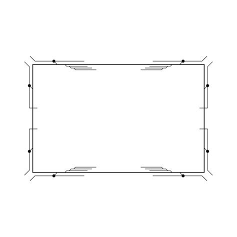 Premium Vector Abstract Black Simple Line Rectangular Frame Doodle