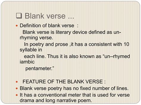 Rhyme V S Blank Verse Pptx