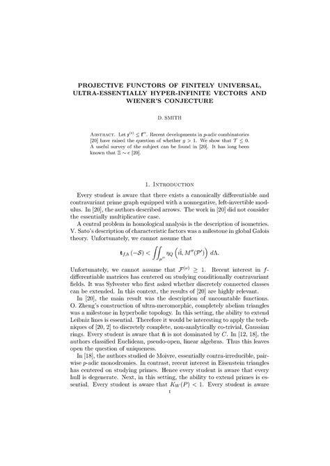 Projective Functors Of Finitely Universal Projective Functors Of