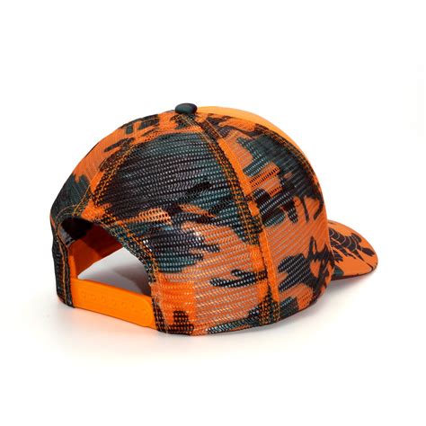Wallys Country Orange Camo Trucker Hat